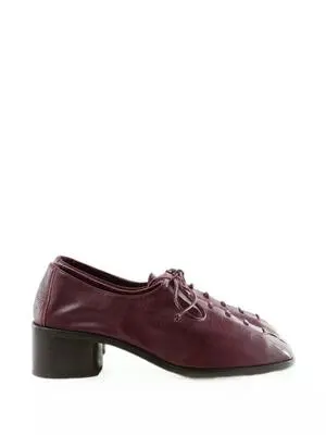Hereu Lace-up Block-heel Pumps - Red