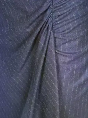 Pinko Pinstriped Draped Midi Skirt