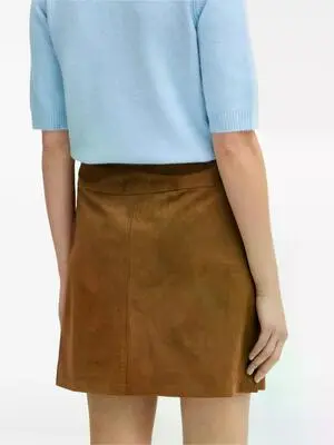 MORGAN Stud-embellished Zip-up Mini Skirt