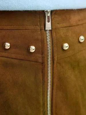 MORGAN Stud-embellished Zip-up Mini Skirt