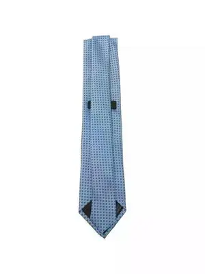 Zegna Geometric-print Tie - Blue