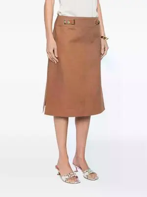 Fendi Buckle-detail Midi Skirt