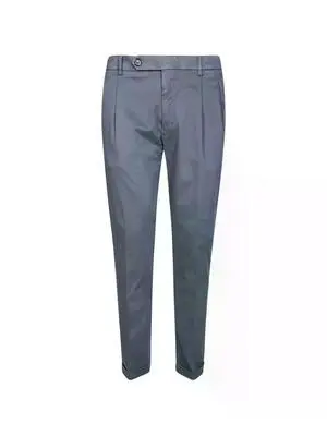 BERWICH Pleated Turn-up Trousers - Grey