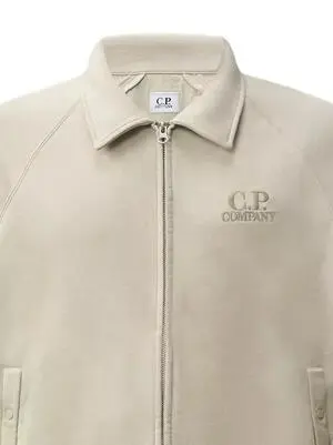 C.P. COMPANY Logo-embroidered Zip-up Cardigan