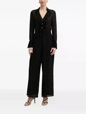 MORGAN Pleated-trim Wide-leg Jumpsuit