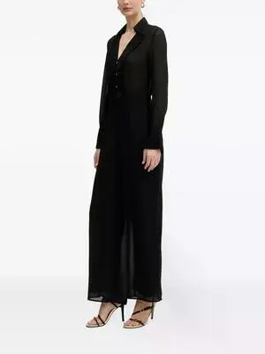 MORGAN Pleated-trim Wide-leg Jumpsuit