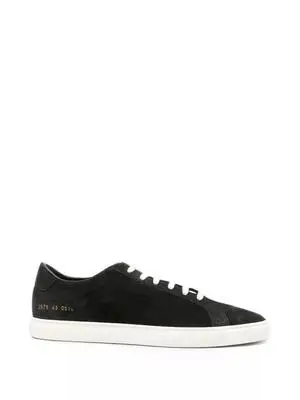 COMMON PROJECTS Achilles Slim Premium Suede Sneakers - Black