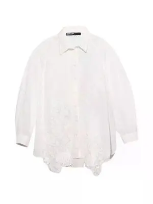 Bimba Y Lola Ivory Oversize Lace T-shirt
