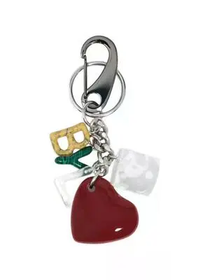 Bimba Y Lola Resin Logo Heart Keychain - Red