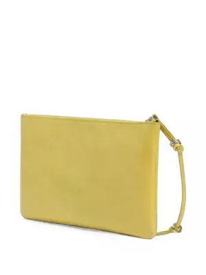 Bimba Y Lola Medium Leather Pouch In Lemon