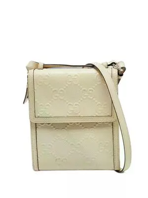 Gucci Small Perforated Gg Embossed Messenger Bag