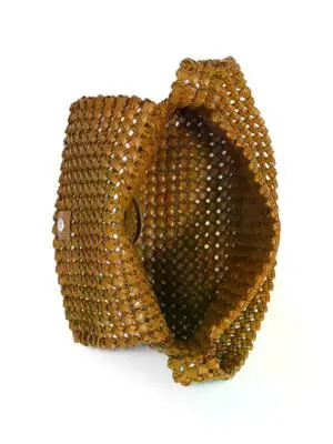 Bimba Y Lola Medium Lime Plaited Leather Shoulder Bag