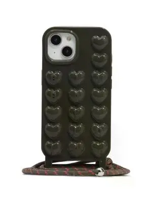 Bimba Y Lola Dark Green Shiny Silicone Case For Iphone 15 - Brown