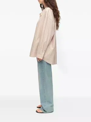 Bimba Y Lola Sand Checked Low-cut Shirt