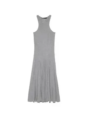 Bimba Y Lola Gray Melange Sleeveless Midi Dress - Grey