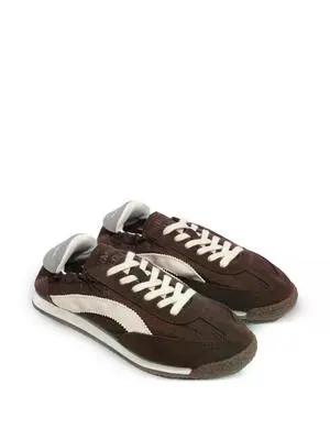 Bimba Y Lola Suede And Nylon Sneakers - Brown