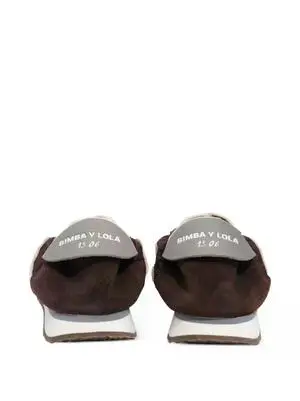 Bimba Y Lola Suede And Nylon Sneakers - Brown