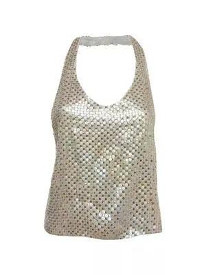 424 Sequin Embellished Halterneck Top