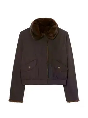 Claudie Pierlot Reversible Faux Fur Trimmed Parka