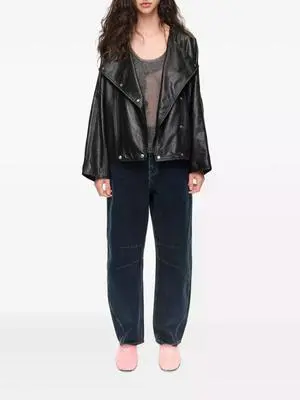 Bimba Y Lola Dark Gray Openwork Metallic Top