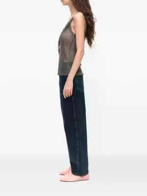 Bimba Y Lola Dark Gray Openwork Metallic Top