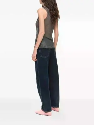 Bimba Y Lola Dark Gray Openwork Metallic Top