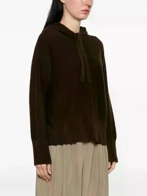 EMERSON RENALDI Ribbed-knit Drawstring Hoodie