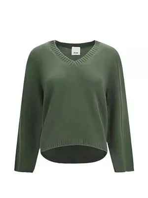 ALLUDE V-neck Cashmere Sweater - Green