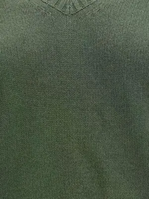 ALLUDE Cashmere V-neck Sweater - Green