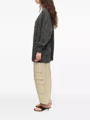 Bimba Y Lola Dark Gray Melange Alpaca Cardigan