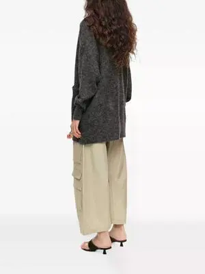 Bimba Y Lola Dark Gray Melange Alpaca Cardigan
