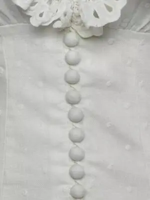 Zimmermann Fil Coupé Lace-trimmed Dress