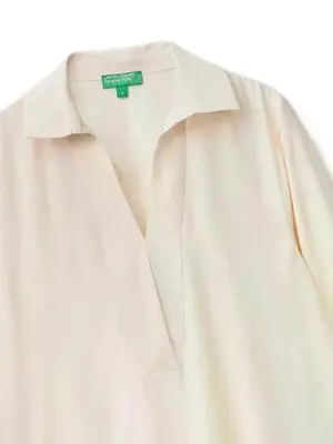 BENETTON V-neck Long-sleeve Blouse