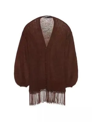 Bimba Y Lola Long Fringed Cardigan