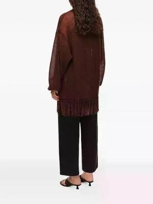 Bimba Y Lola Long Fringed Cardigan