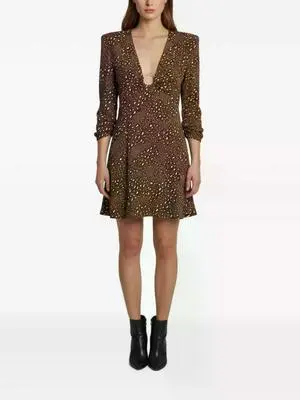 Versace Mini Leopard-print Flared Dress