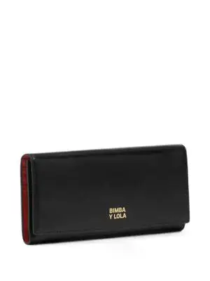 Bimba Y Lola Leather Continental Wallet - Black