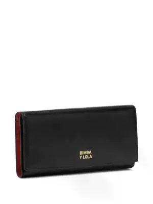 Bimba Y Lola Leather Continental Wallet - Black