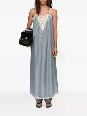 Bimba Y Lola Light Silk Dress With Lace Straps
