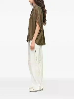Bimba Y Lola Khaki Fluid Cape Shirt