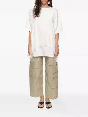 Bimba Y Lola Lace Ruffle T-shirt - White