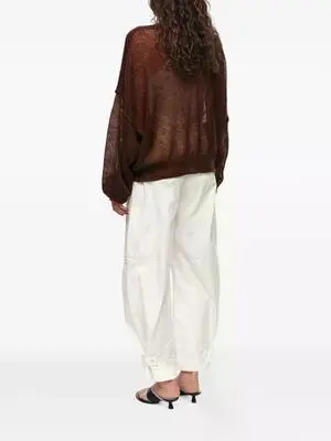 Bimba Y Lola Dark Mohair Boat-neck Sweater - Brown