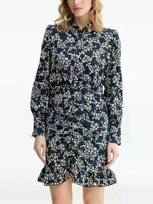 MORGAN Floral Print Ruffled Mini Dress - Multicolour