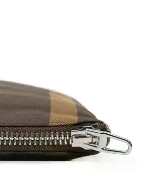 Bimba Y Lola Hunter Green Tartan Patchwork Make-up Case