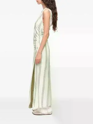 Bimba Y Lola Green Sleeveless Midi Dress