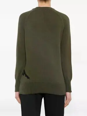 Kenzo Crew Neck Raglan Sleeve Sweater - Green
