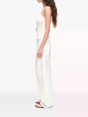 Bimba Y Lola Ivory Ribbed Vest Top
