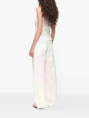 Bimba Y Lola Ivory Ribbed Vest Top