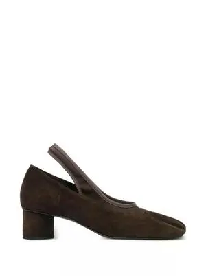 Bimba Y Lola Suede And Tricot Court Shoes - Brown