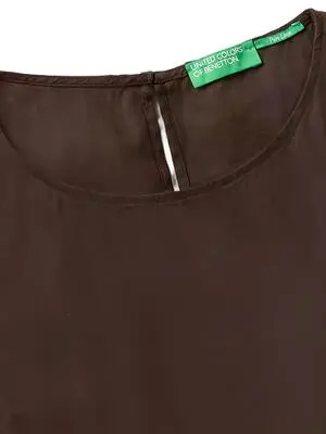BENETTON Sleeveless Belted Blouse